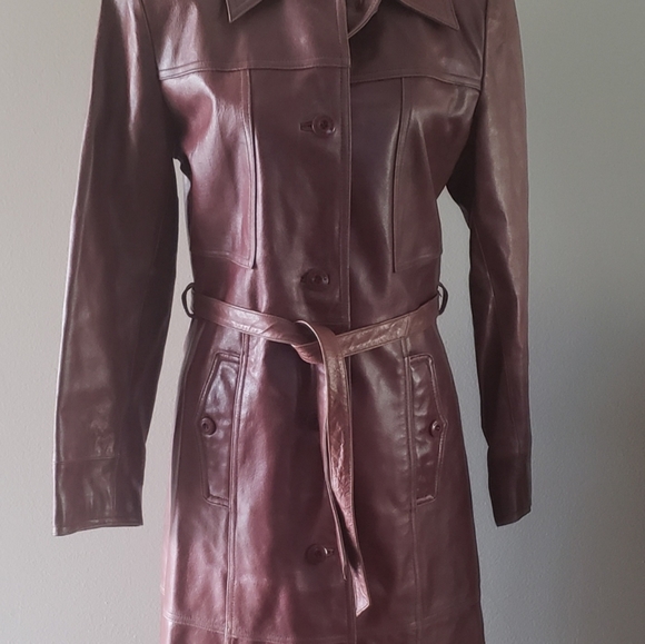 Maxima | Jackets & Coats | Copy Wilsons Maxima Long Leather Trench Coat ...